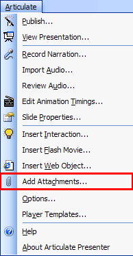 Adding Attachments